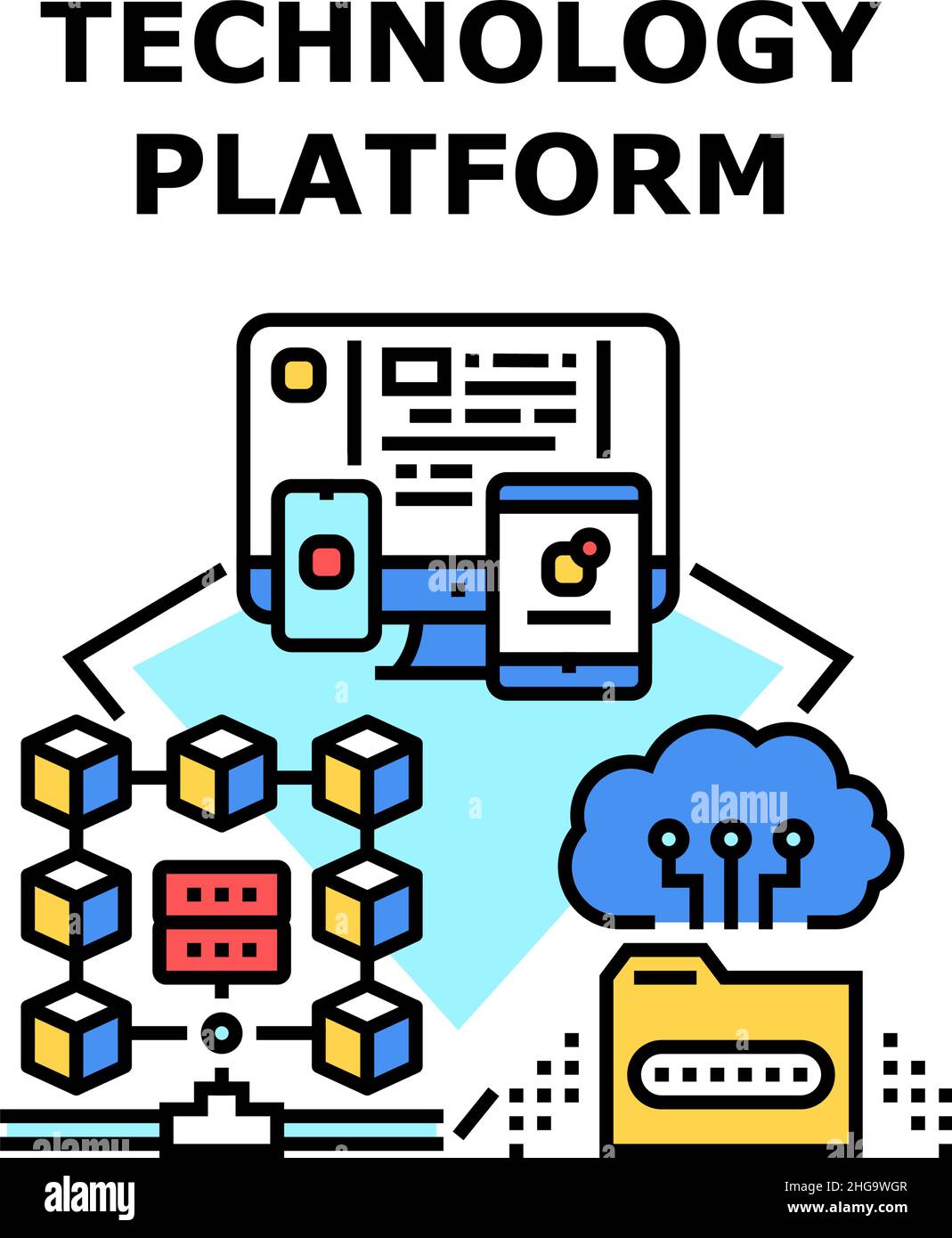 Technology platform icon vector illustration Stock Vector Image & Art ...