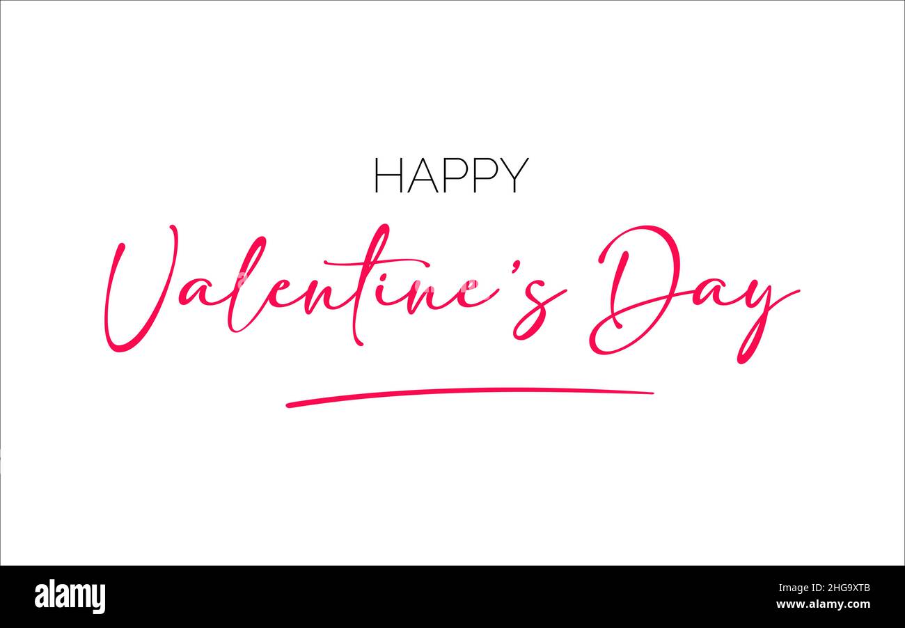 Valentines Day calligraphy concept. Happy valentines day banner on ...