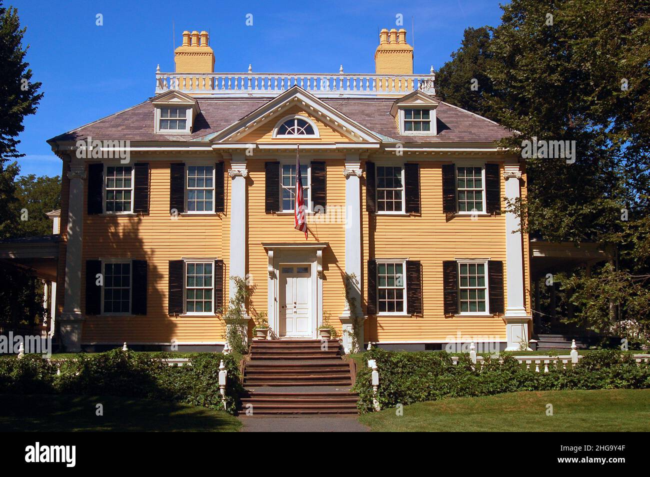 Historic Henry Wadsworth Longfellow House in Cambridge Massachusetts ...