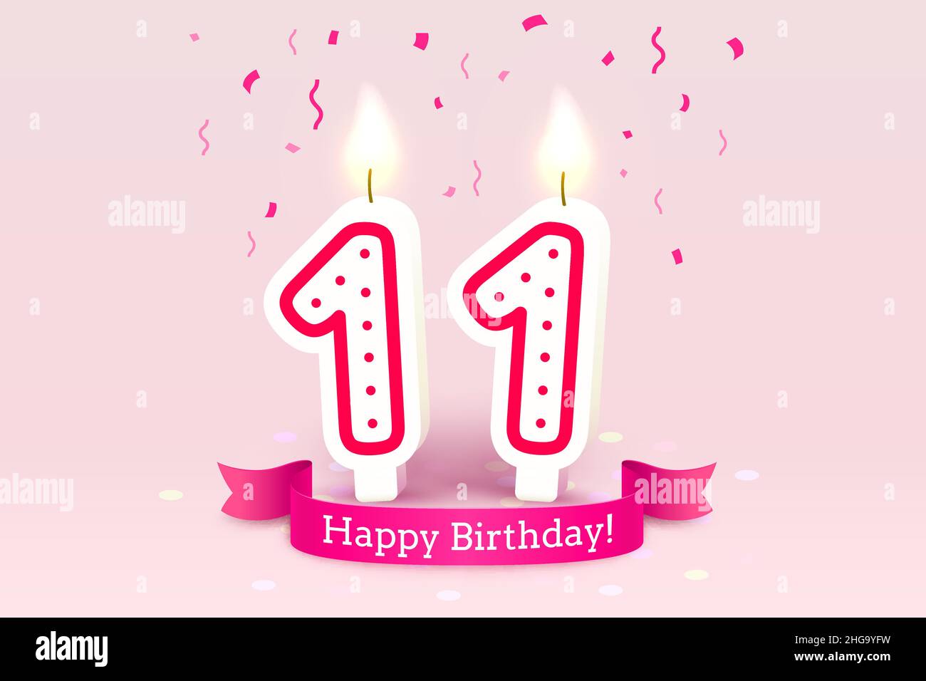 11 birthday numbers candles Stock Vector Images - Alamy