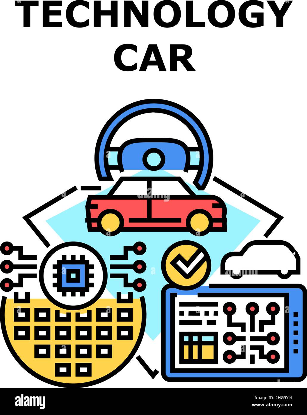 Technology car icon vector illustration Stock Vector Image & Art - Alamy