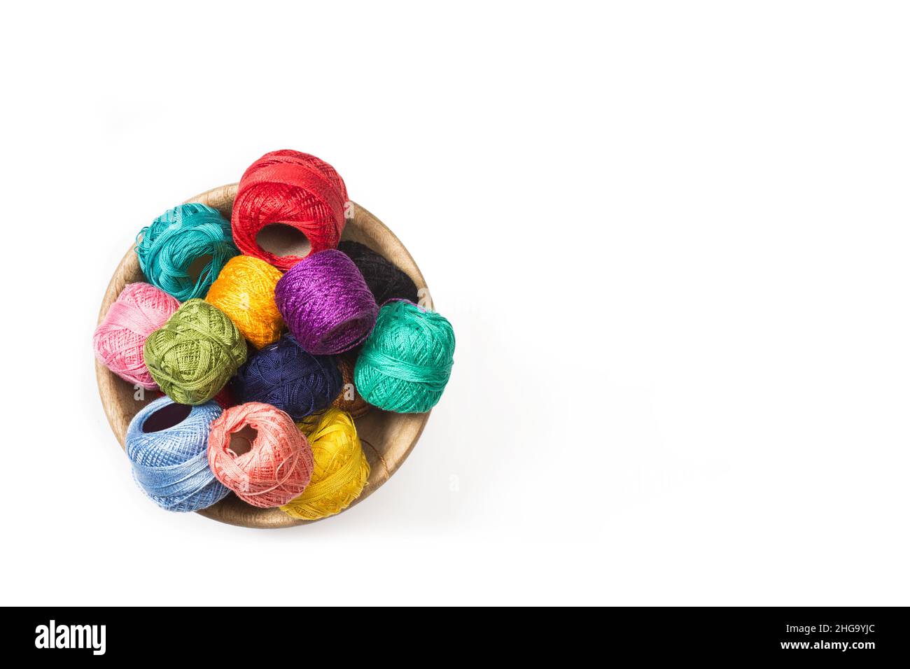 Spool of thread top view Cut Out Stock Images & Pictures - Alamy