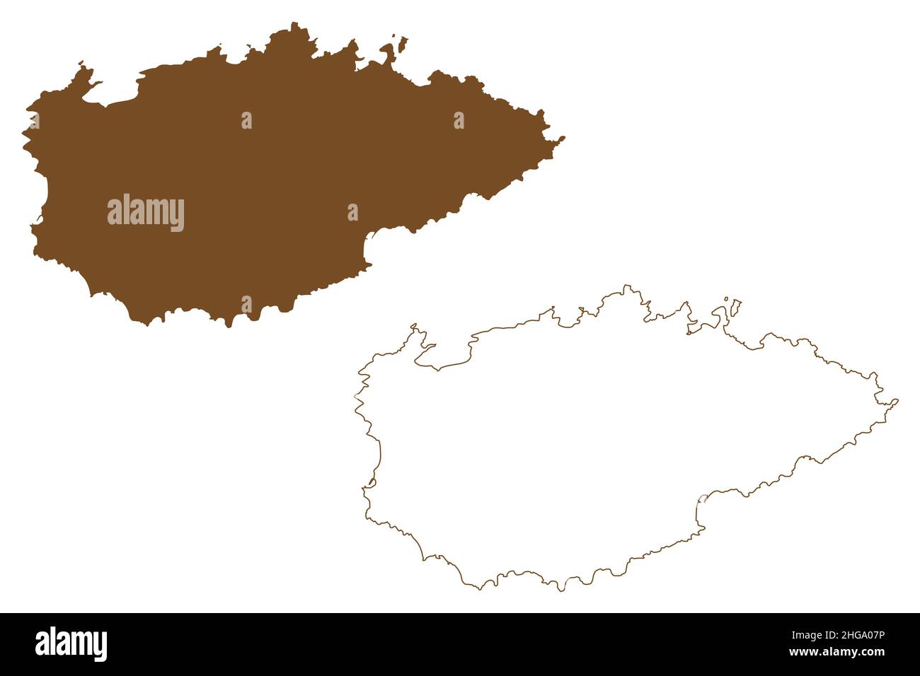 Marmara island (Republic of Turkey) map vector illustration, scribble ...