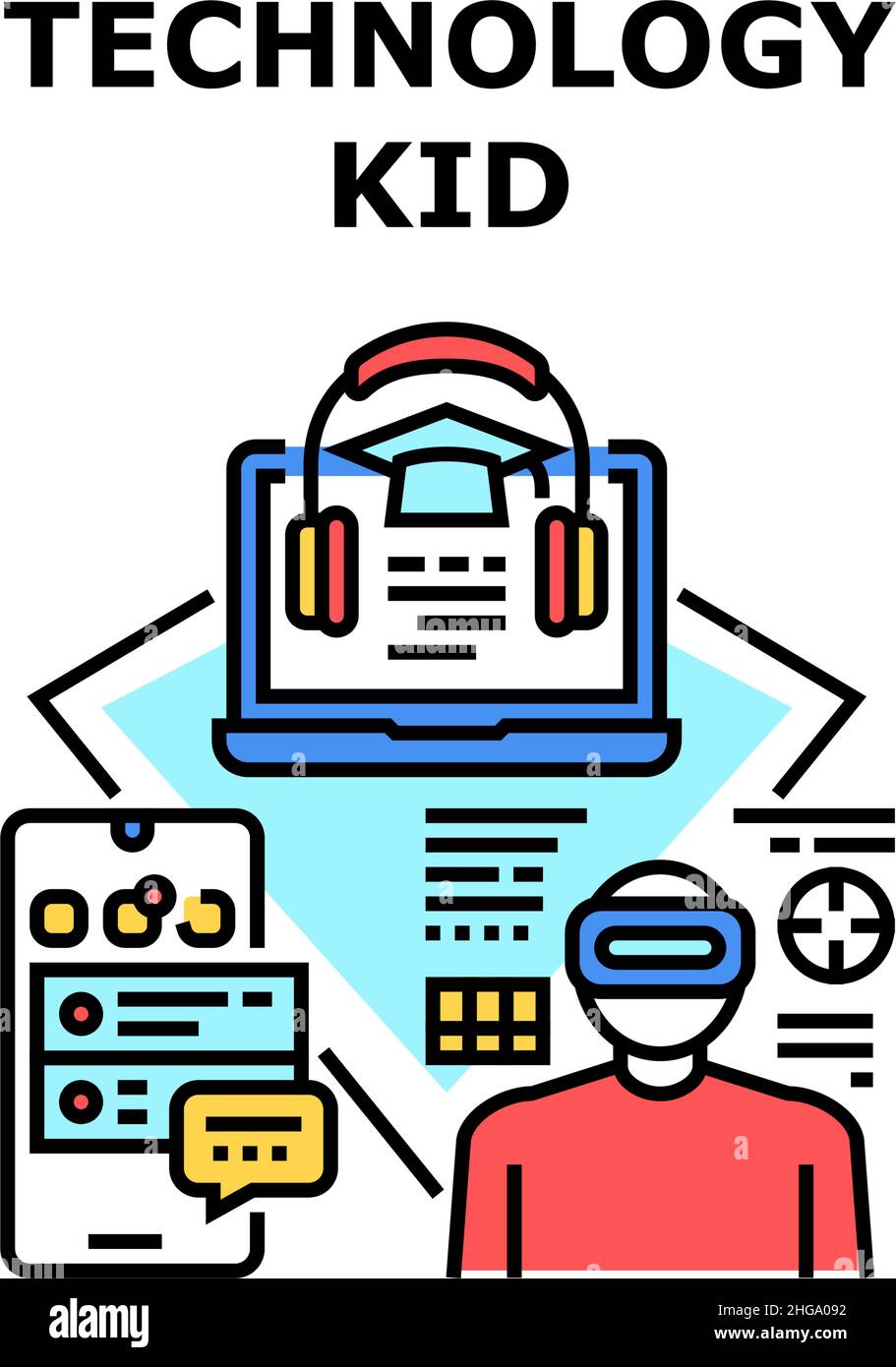Technology kid icon vector illustration Stock Vector Image & Art - Alamy