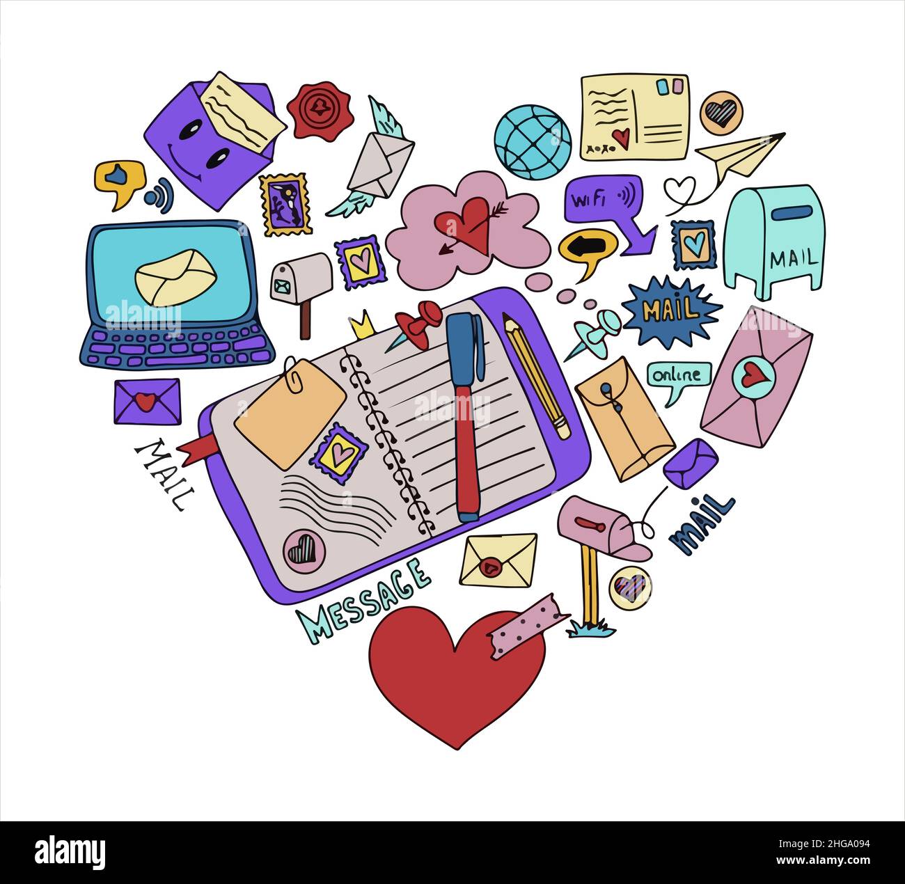 Children drawings envelope hi-res stock photography and images - Alamy