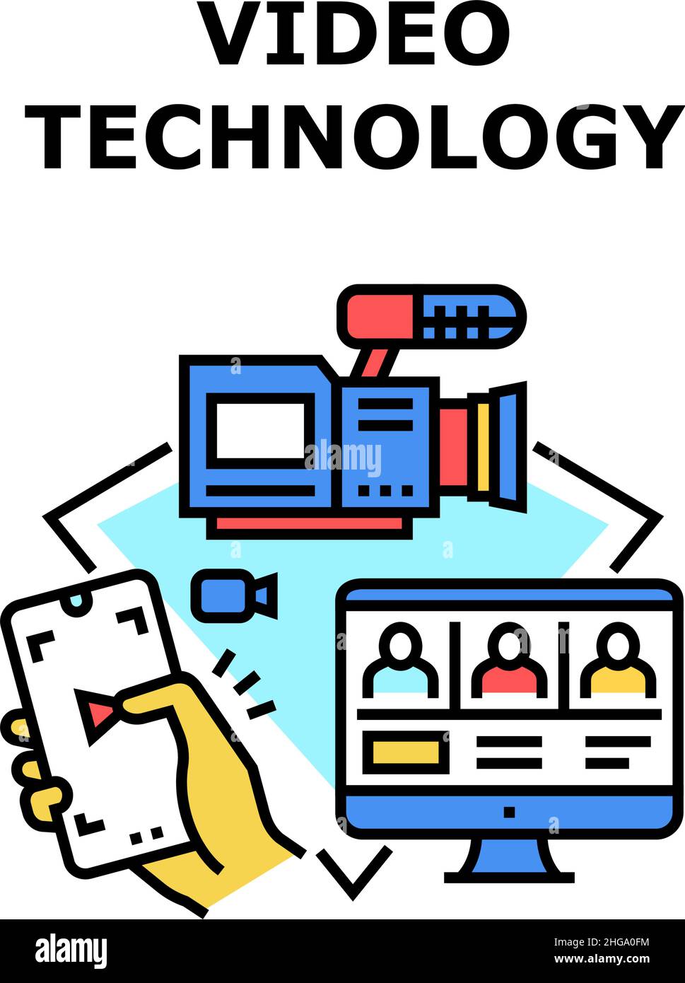 Video Technology icon vector illustration Stock Vector Image & Art - Alamy