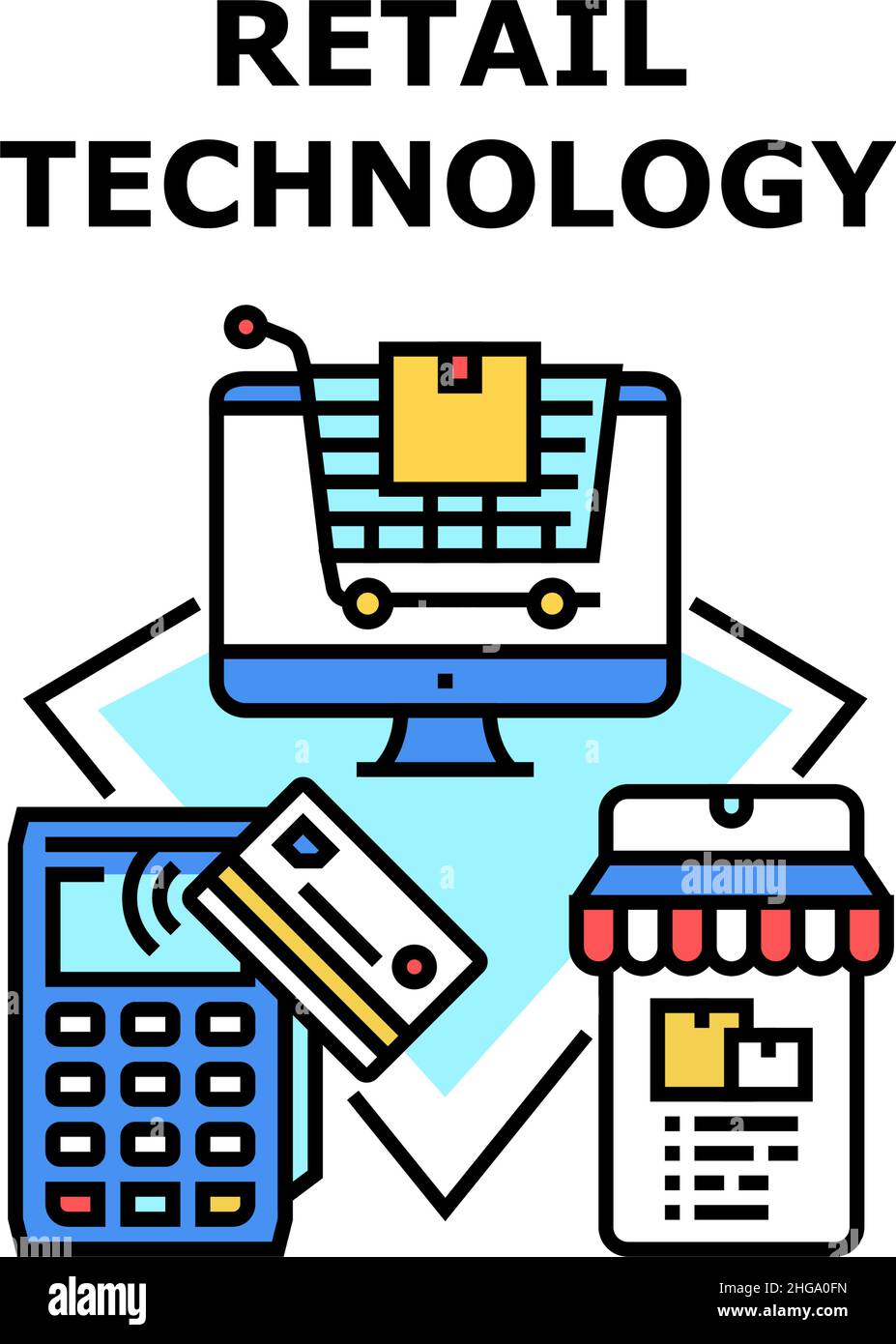 Retail Technology icon vector illustration Stock Vector Image & Art - Alamy