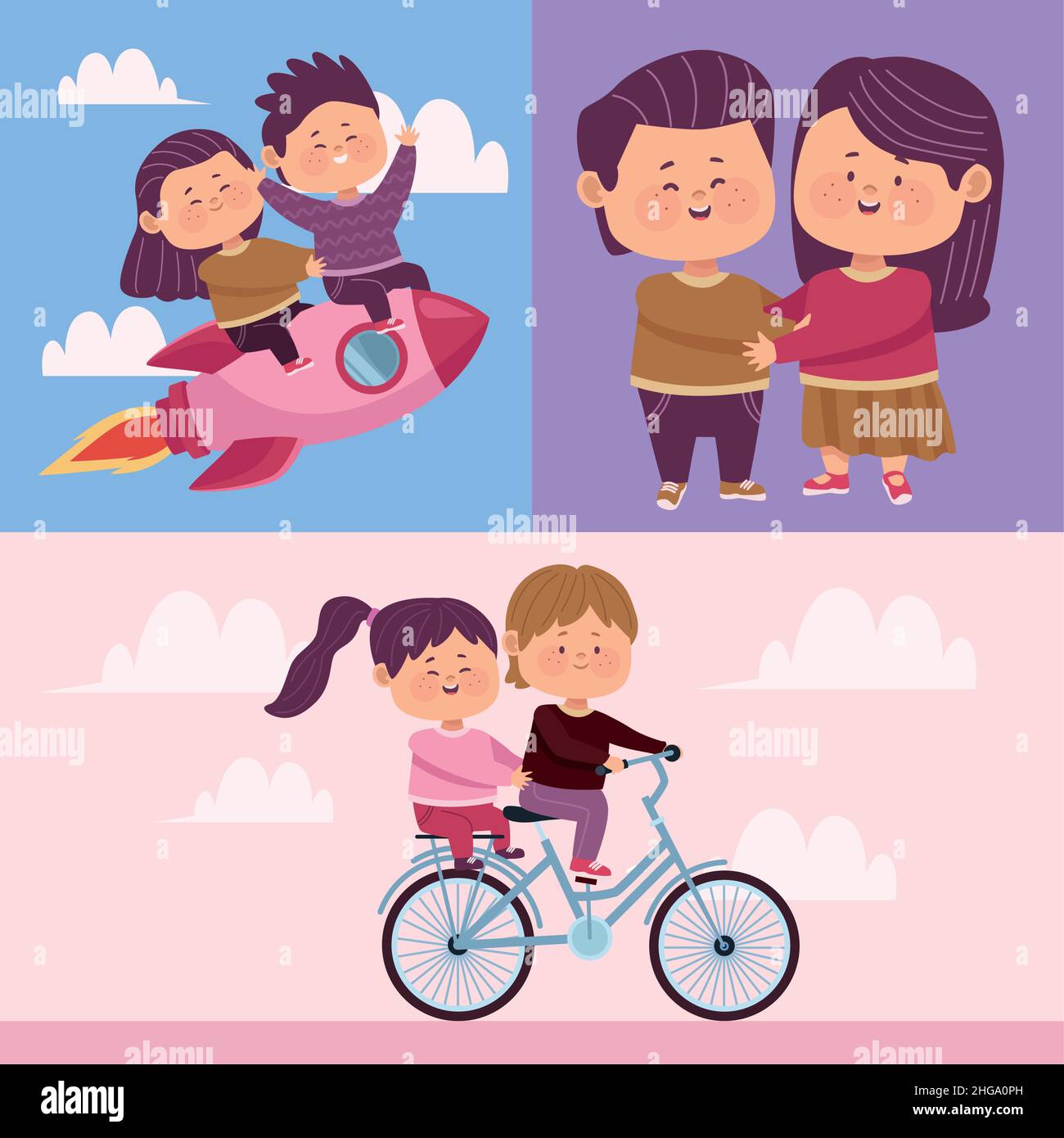 Three lovers Stock Vector Images - Alamy