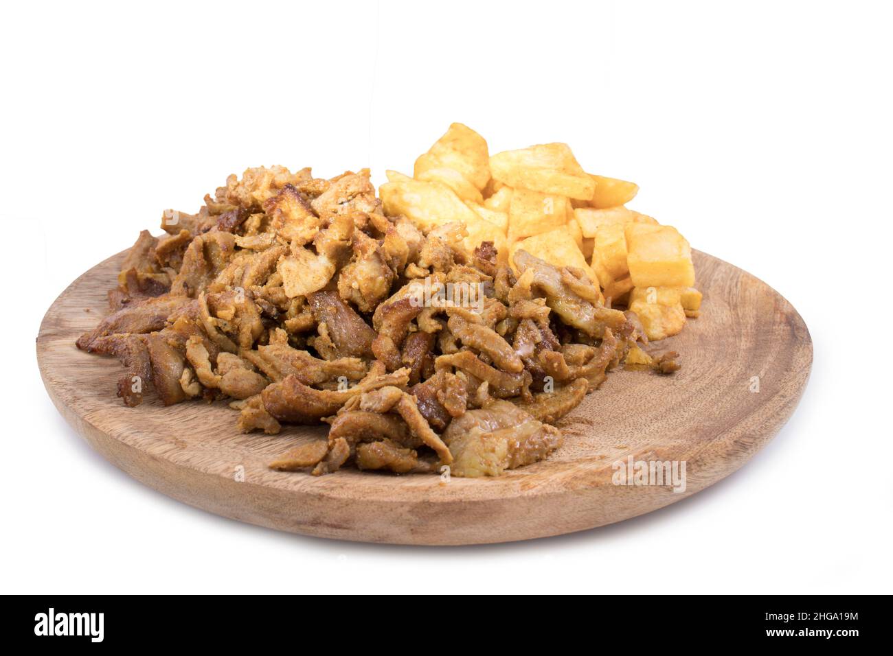 shoarma dinner isolated on a white background Stock Photo - Alamy
