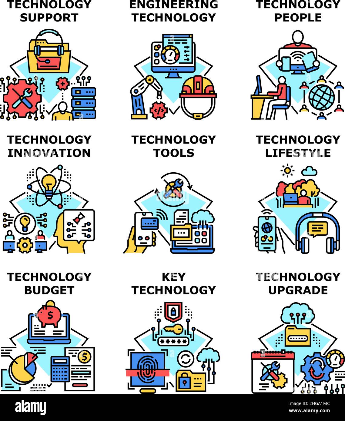 Technology business concept icon vector illustration Stock Vector Image & Art - Alamy