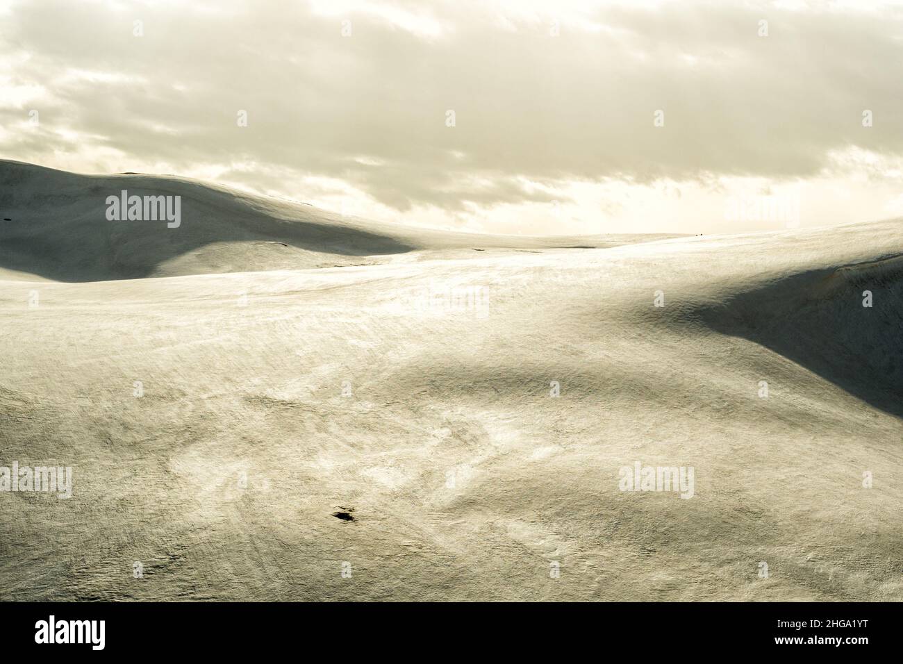 A snowy alpine landscape. The Mount Aragats. Armenia Stock Photo - Alamy
