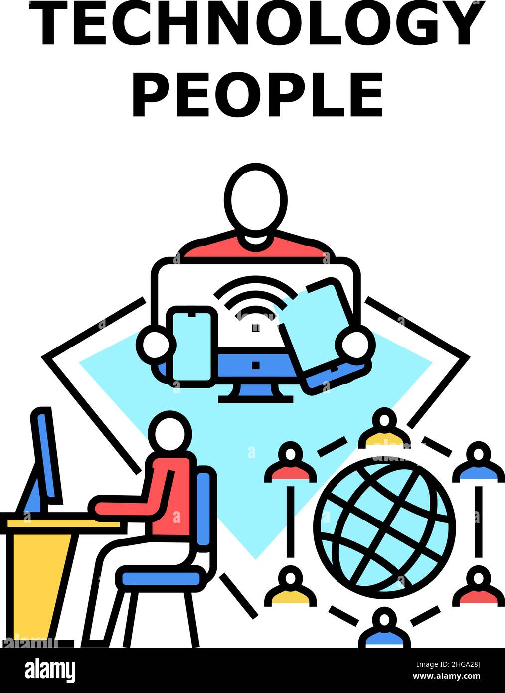 Technology people icon vector illustration Stock Vector Image & Art - Alamy
