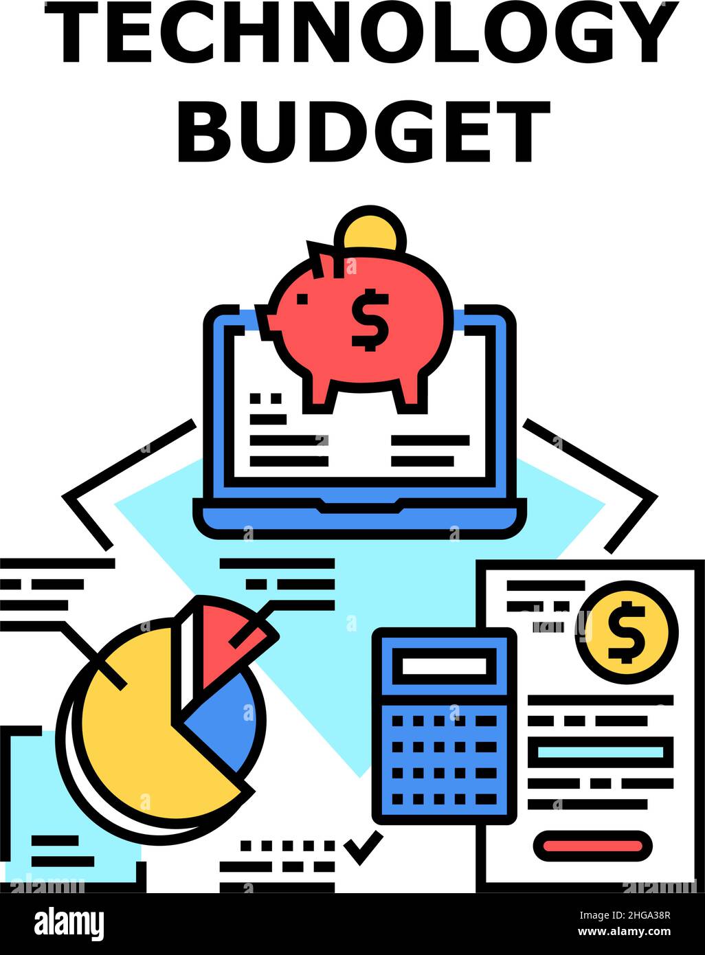 Technology budget icon vector illustration Stock Vector Image & Art - Alamy
