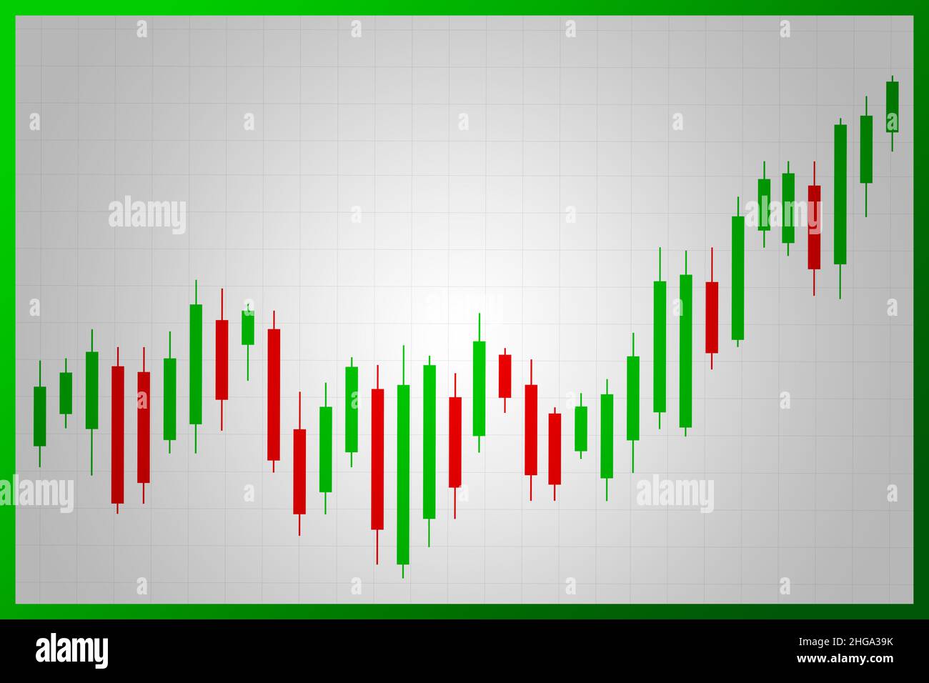Stock market or forex trading candlestick chart exchange uptrend. Stock ...