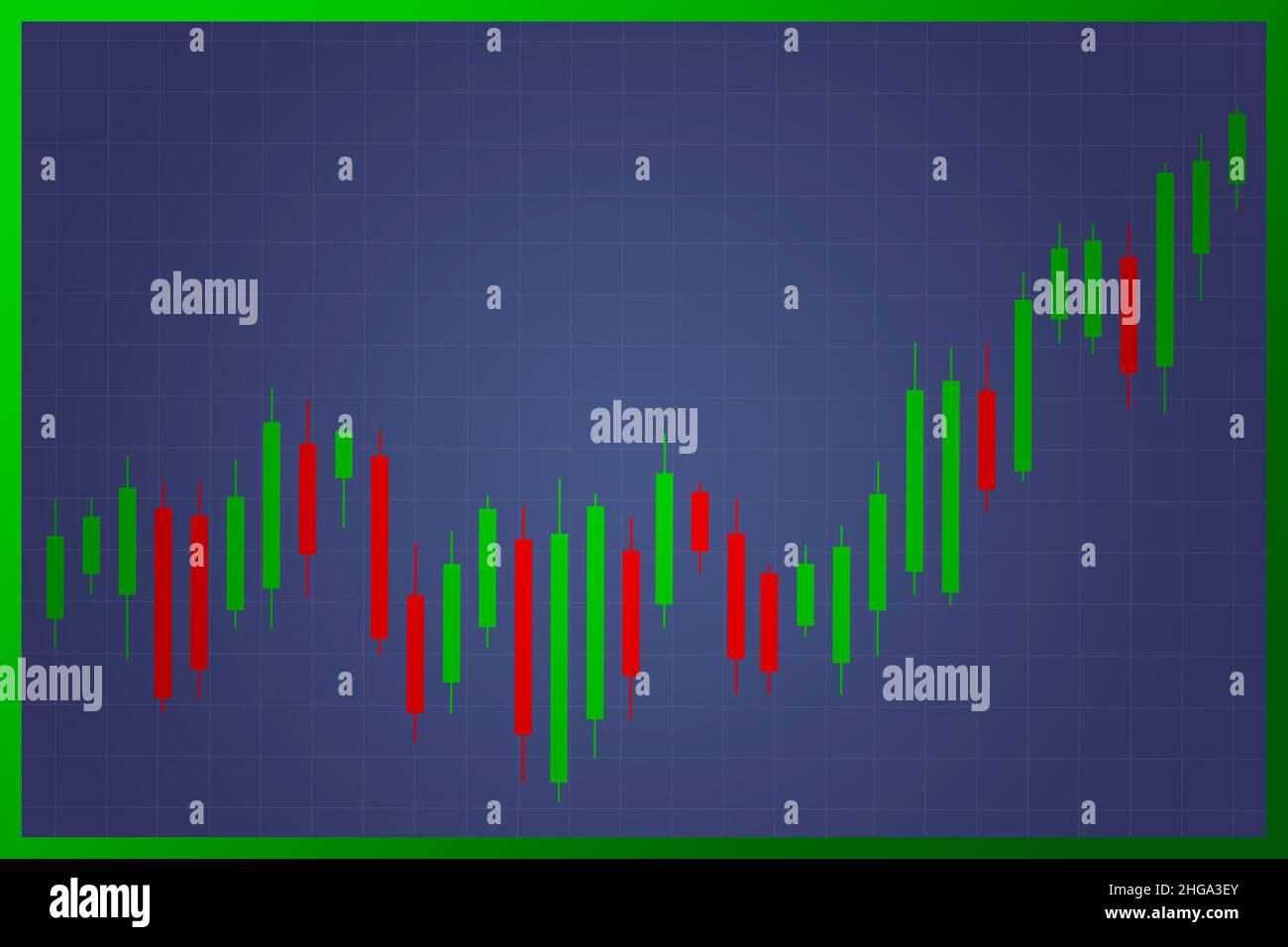 Stock market or forex trading candlestick chart exchange uptrend. Stock ...