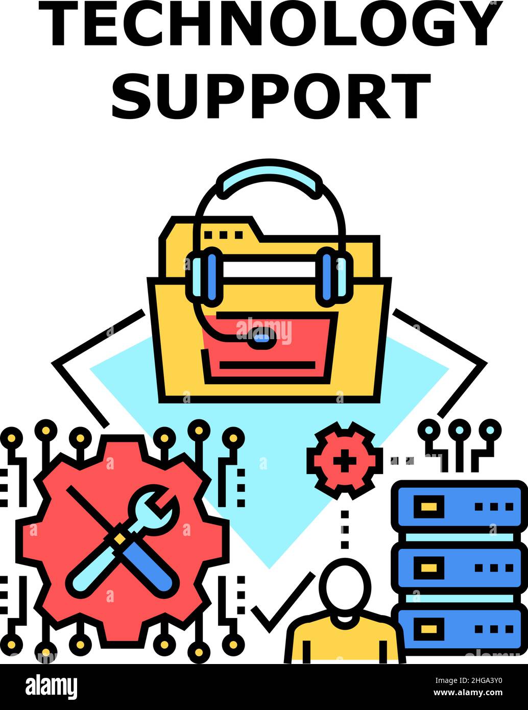 Technology support icon vector illustration Stock Vector Image & Art ...