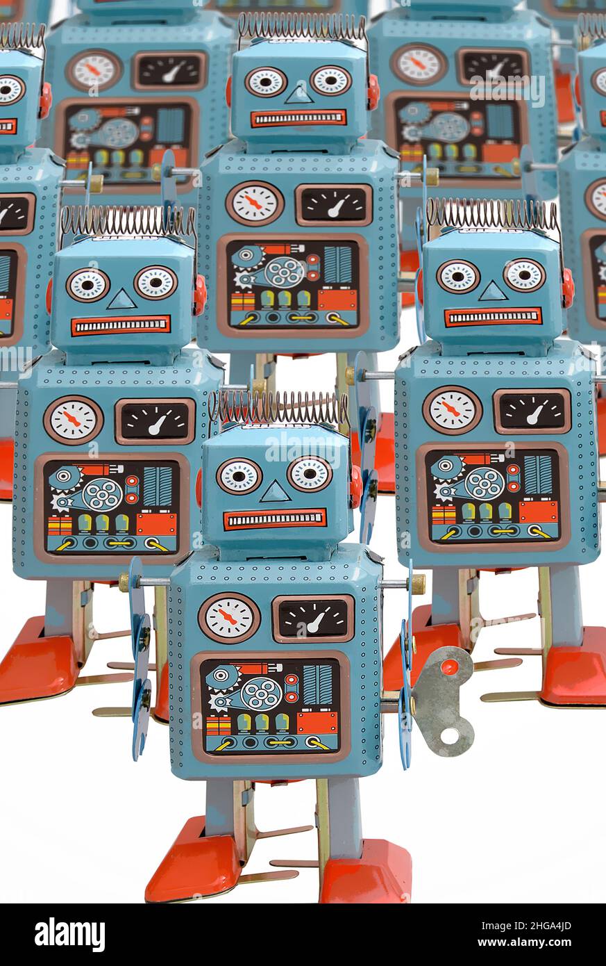 a large group of retro robots Stock Photo - Alamy