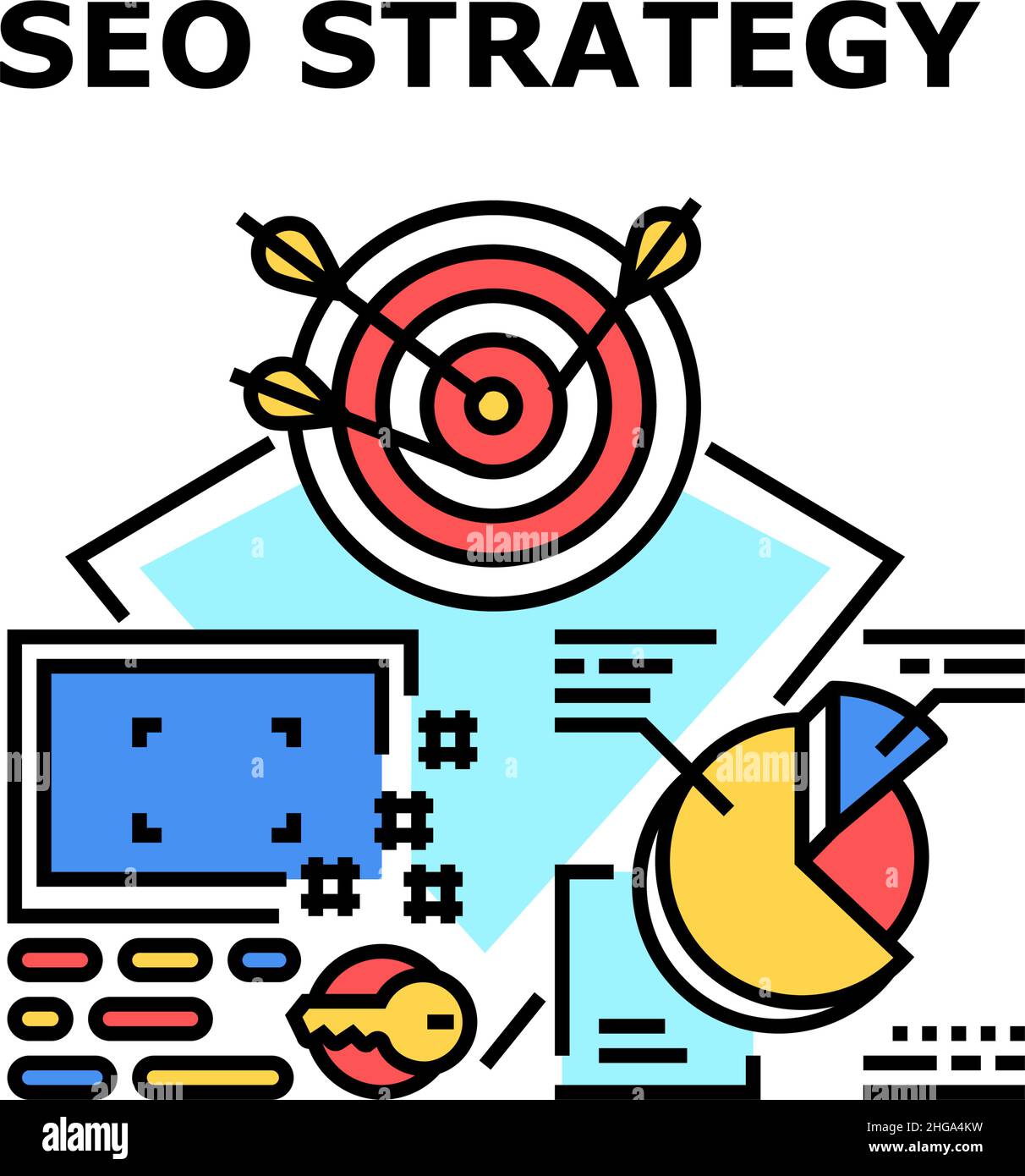 Seo strategy icon vector illustration Stock Vector Image & Art - Alamy