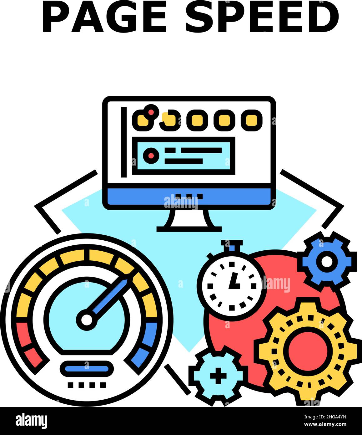 Page speed icon vector illustration Stock Vector Image & Art - Alamy