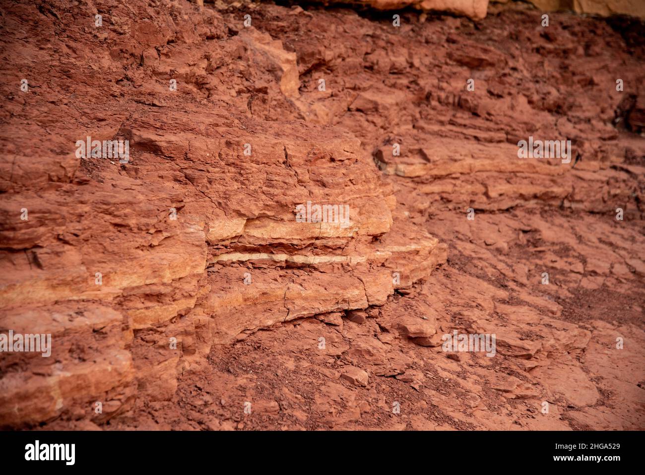 Layered sandstone rock texture in Utah Stock Photo - Alamy