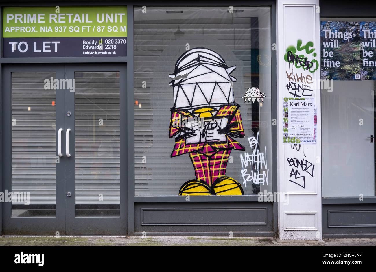 Street art in Portobello Road in West London Stock Photo - Alamy