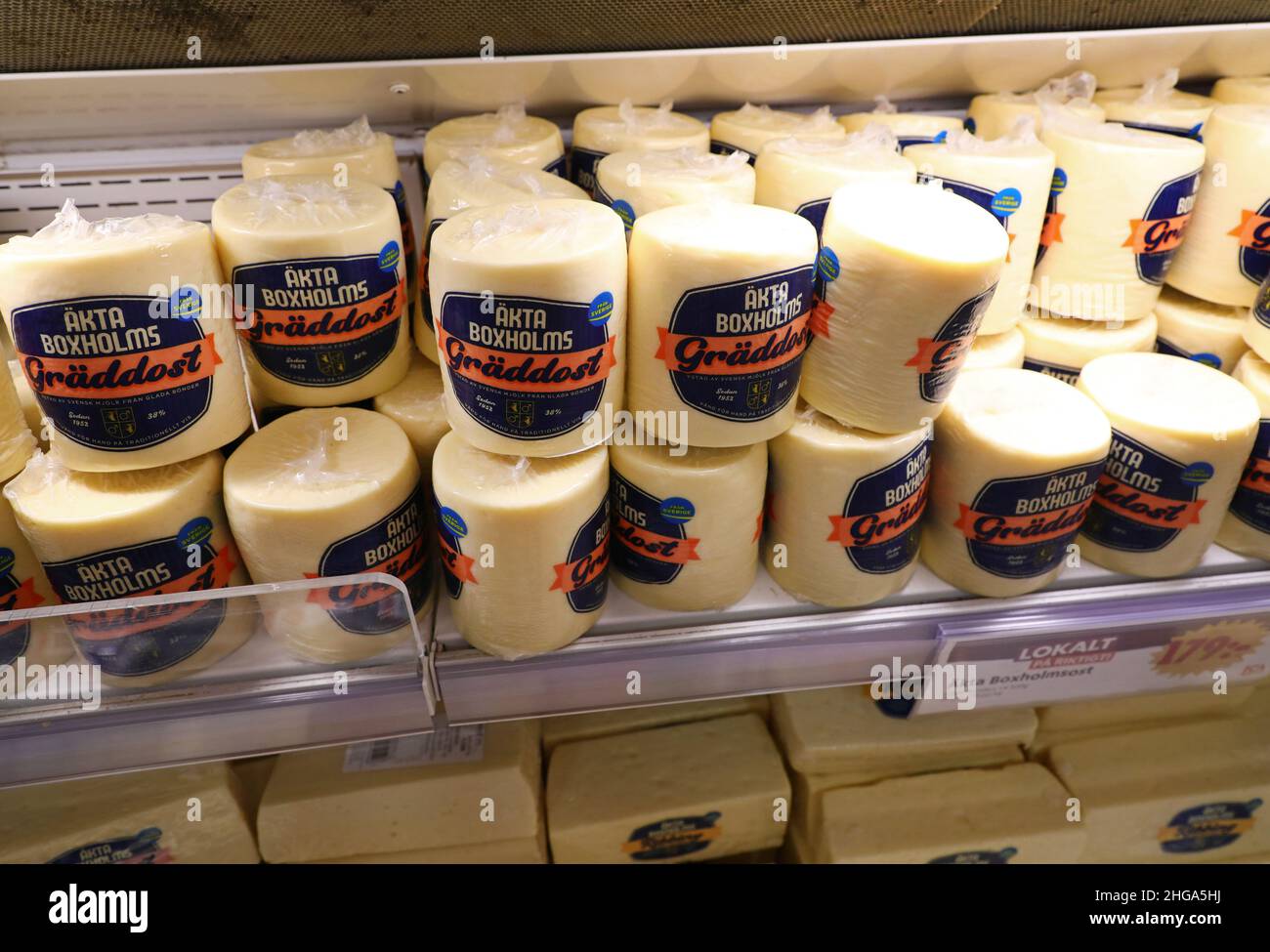 Cheese, from Glada bonden dairy in Boxholm, Sweden Stock Photo - Alamy