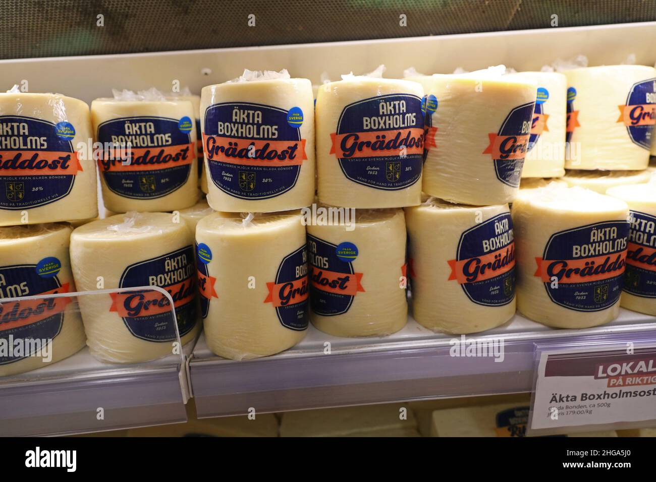 Cheese, from Glada bonden dairy in Boxholm, Sweden Stock Photo - Alamy