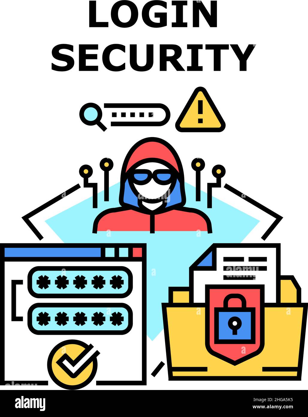 Login security icon vector illustration Stock Vector Image & Art - Alamy