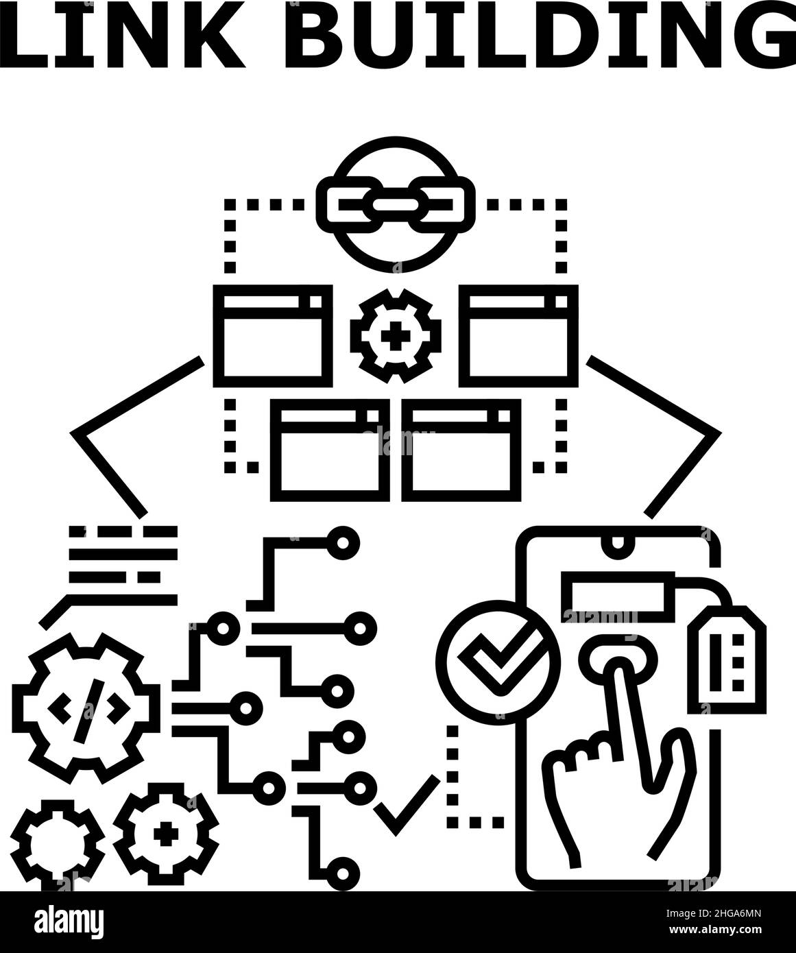 Link building icon vector illustration Stock Vector Image & Art - Alamy