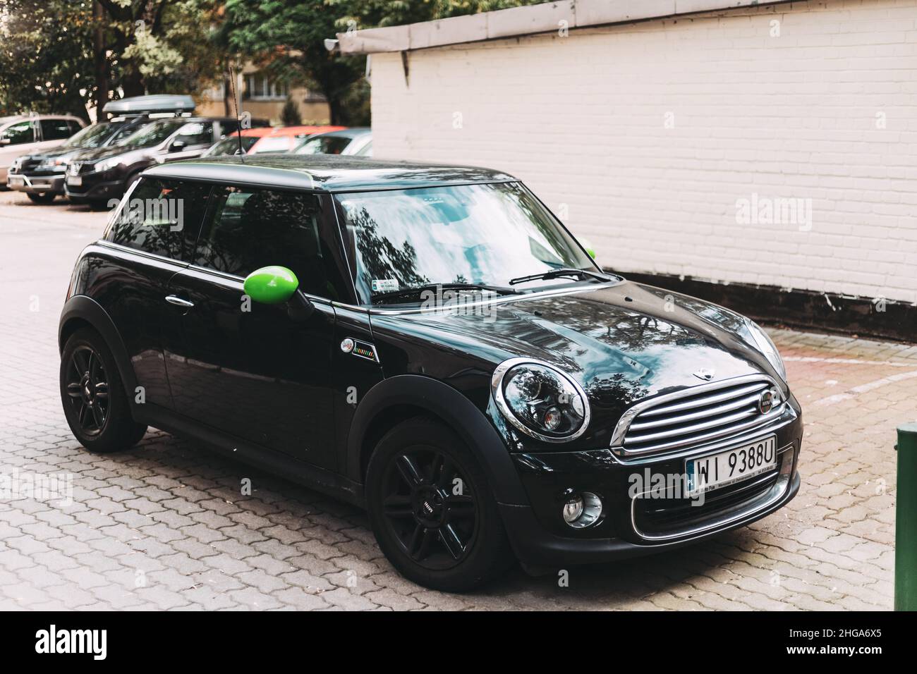 Mini Hatch Second generation (R56) Parking In City Street Stock Photo ...