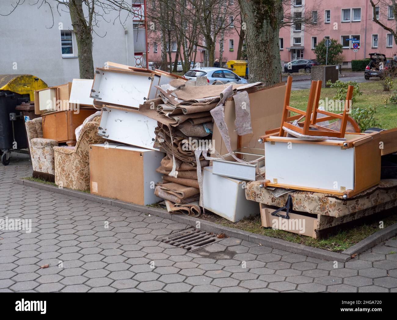 bulky waste to the recycling in the city Stock Photo - Alamy