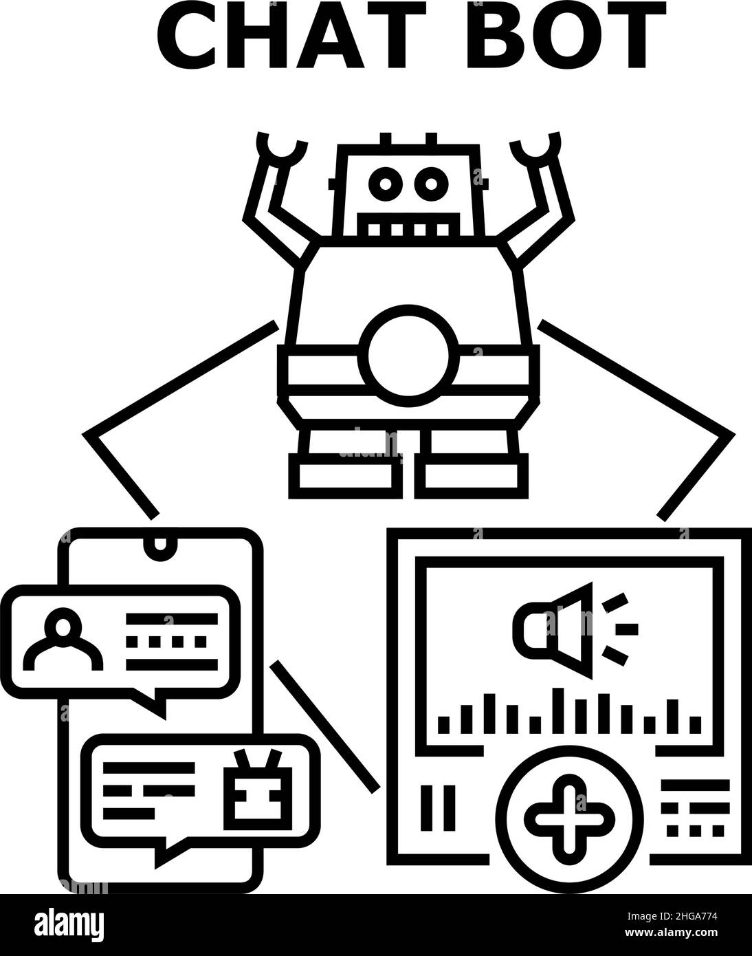 Chat bot icon vector illustration Stock Vector Image & Art - Alamy