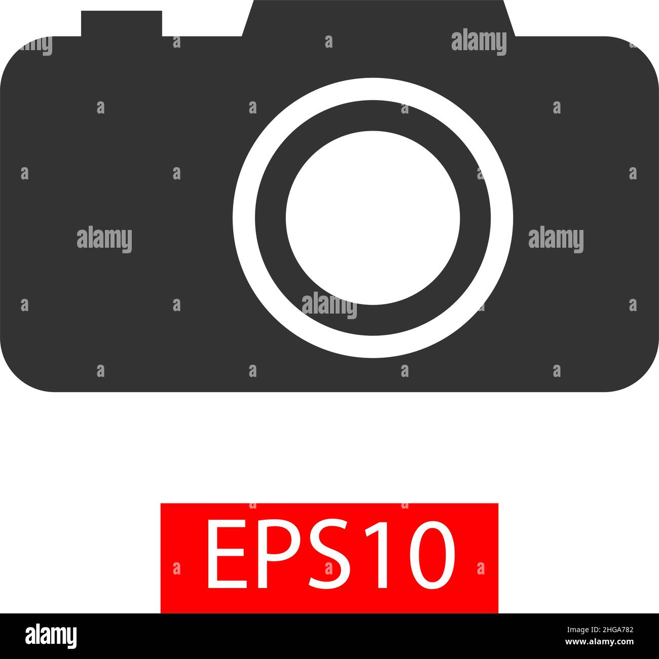 Camera icon, flat photo icon vector illustration isolated on white ...