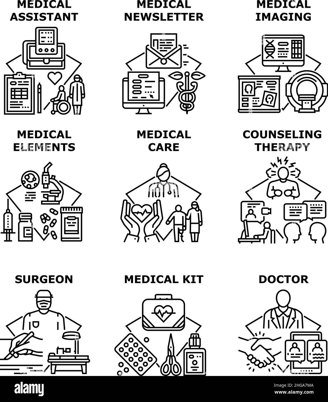 Medical service concept icon vector illustration Stock Vector Image ...