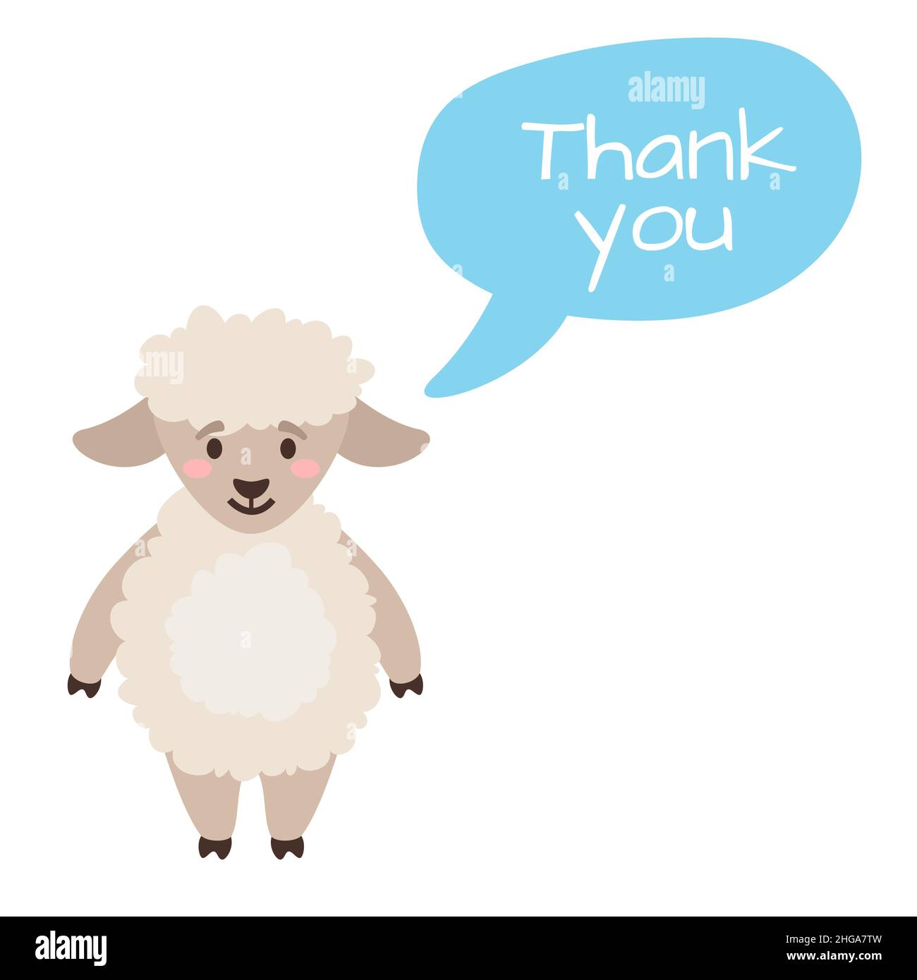 cartoon style illustration of a cute sheep Stock Vector Image & Art - Alamy