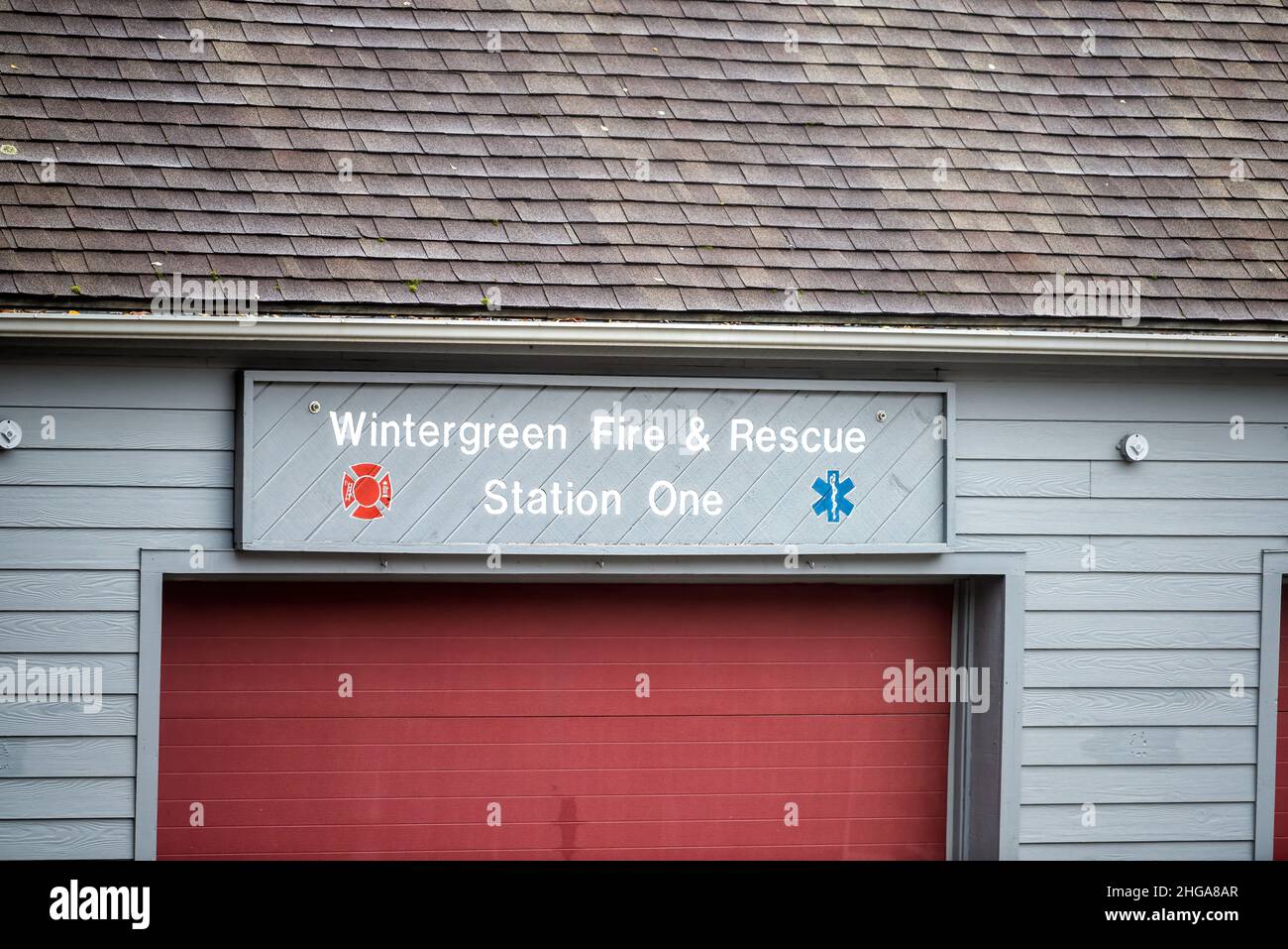 Wintergreen, USA - October 25, 2020: Virginia ski resort town village ...