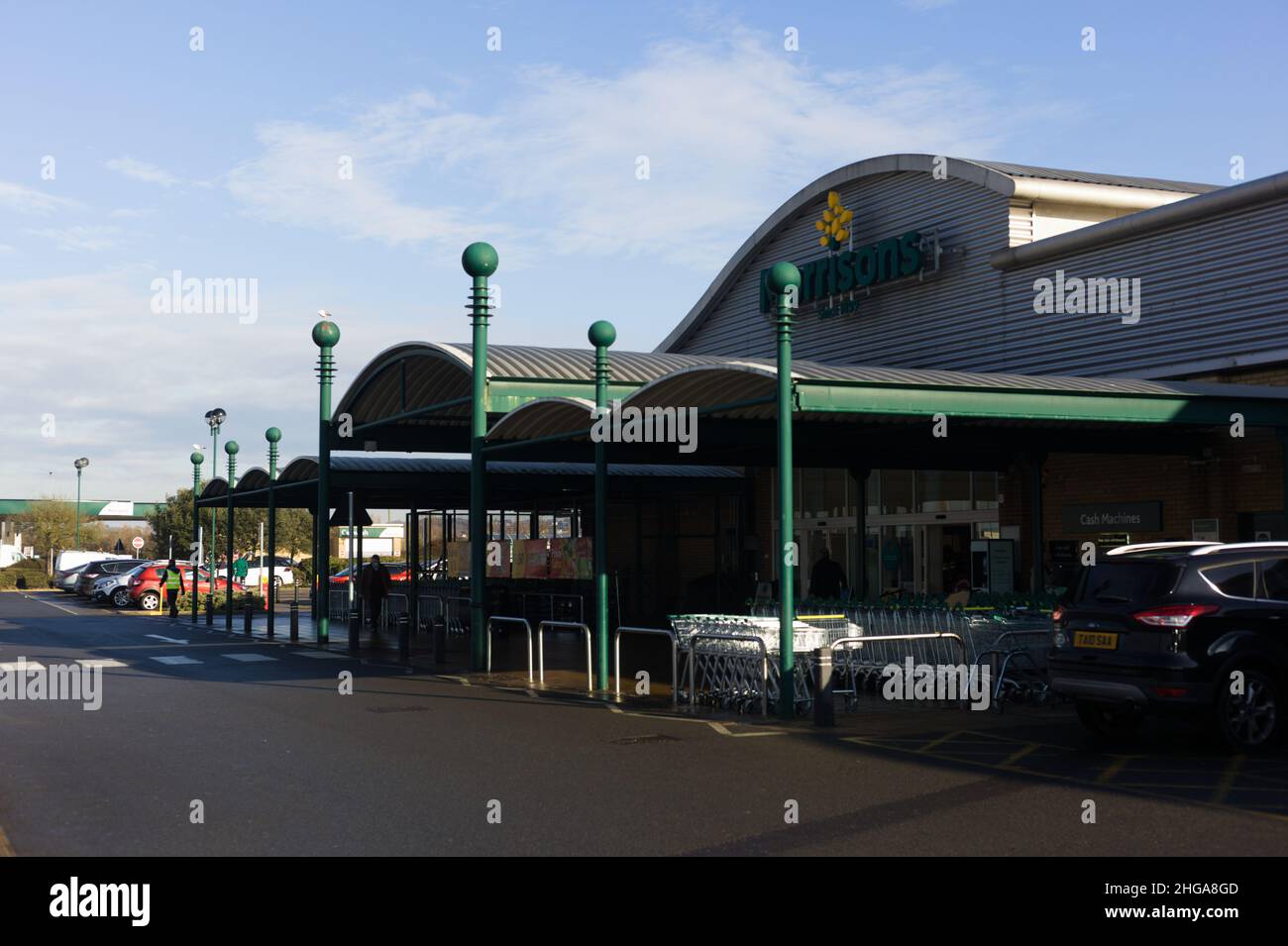 Exterior of Morrisons supermarket, Canvey Island, Essex, Britain Stock ...