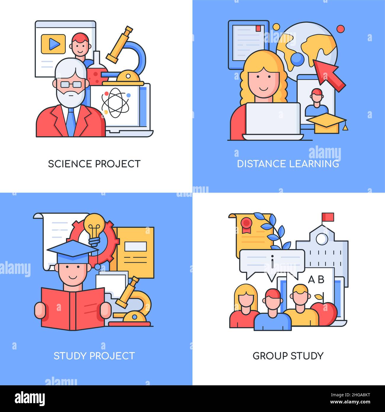 University work on project Stock Vector Images - Alamy