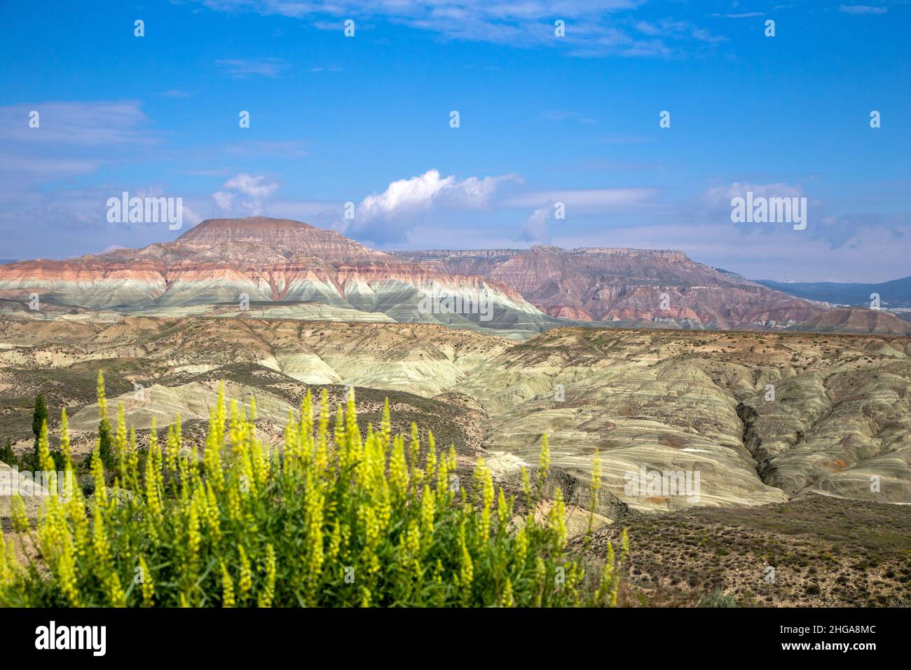 Colorful mountain landscape, Nallihan bird paradise Stock Photo - Alamy