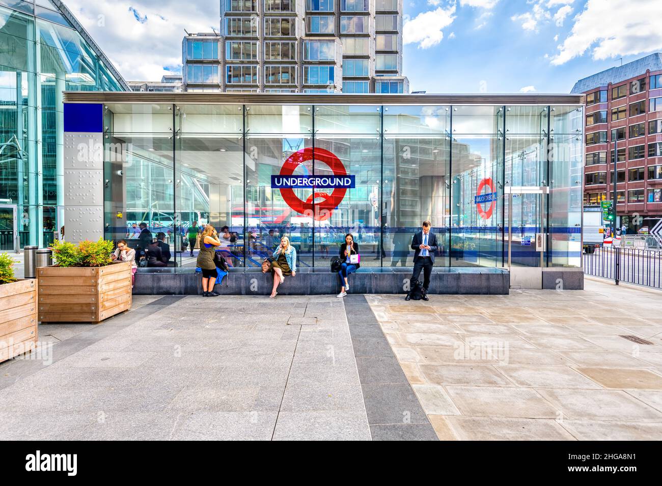 London, UK - June 21, 2018: Victoria Underground tube train metro ...