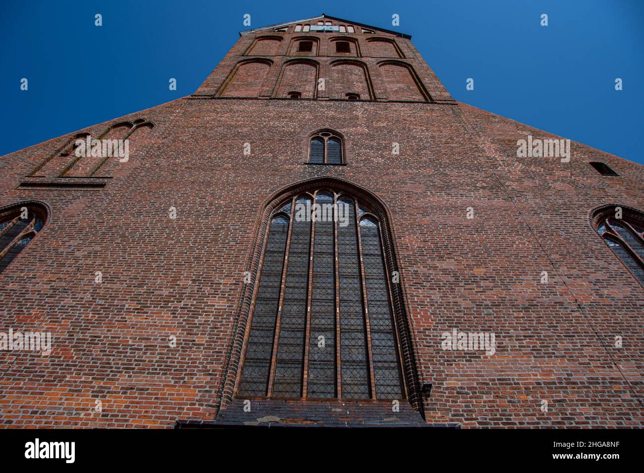 The 80 meter high St. Mary's Church in Barth Stock Photo - Alamy