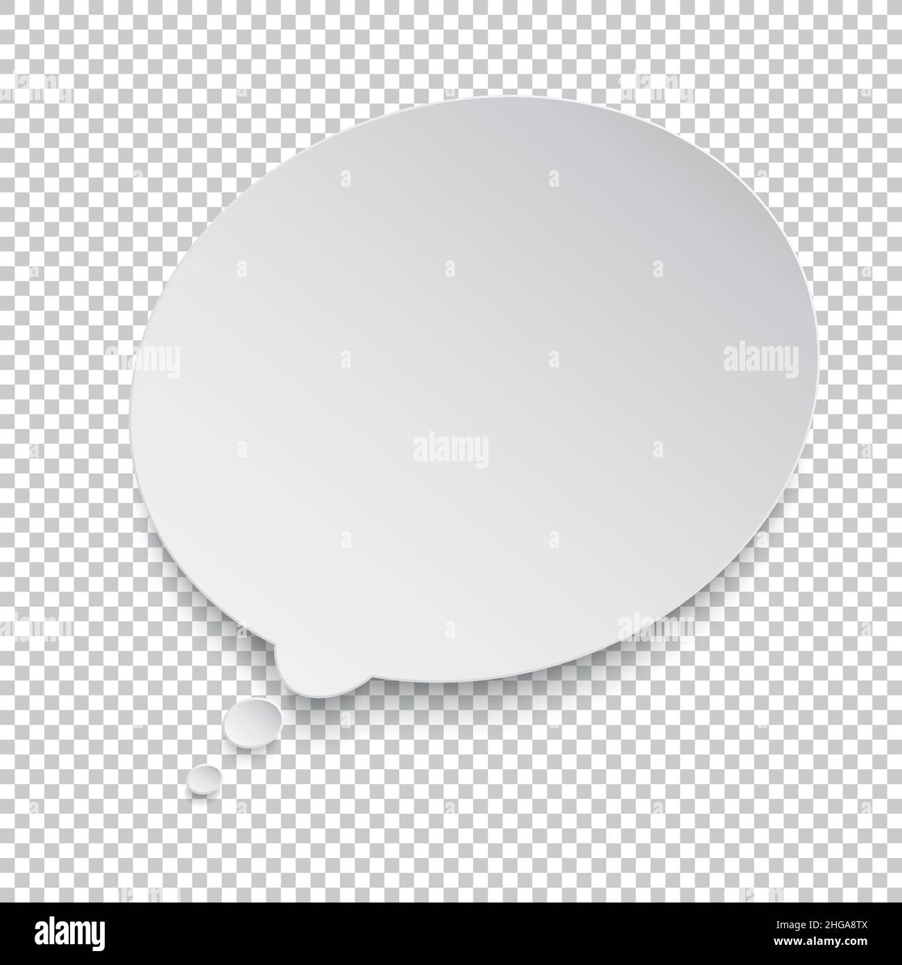 Infographic design white thought bubble on checked transparent ...