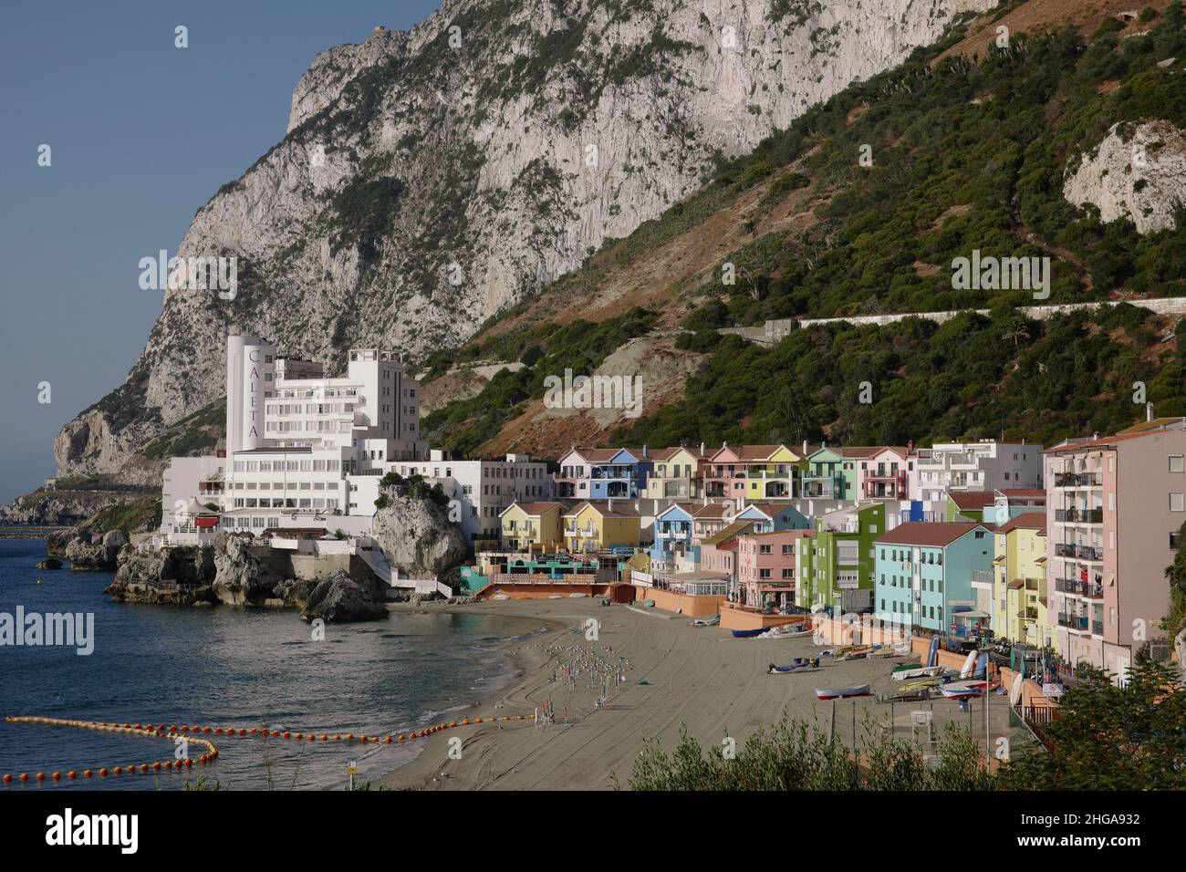 Catalan Bay, a bay and fishing village on the east coast of Gibraltar ...