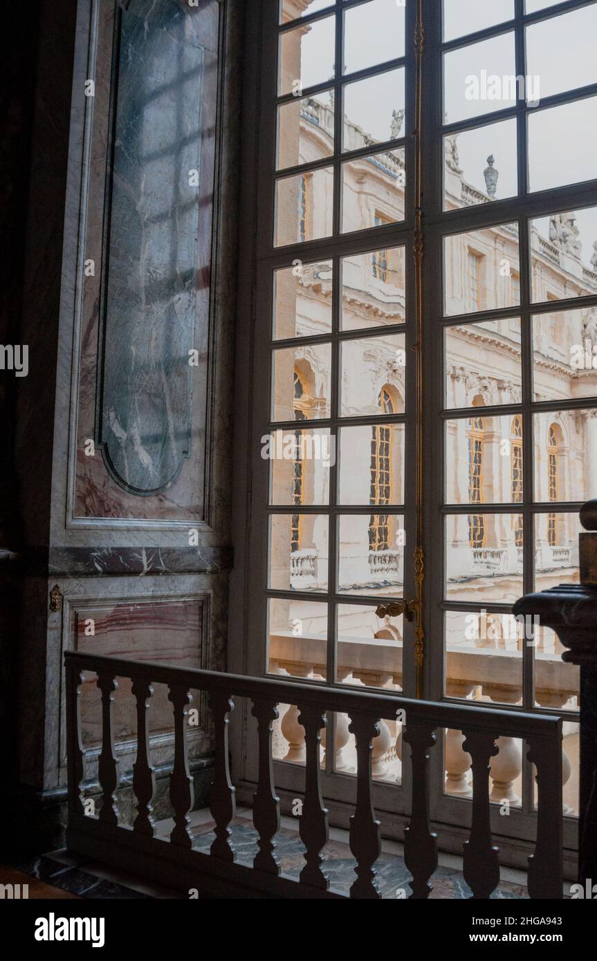 French Baroque architecture of Versailles Royal Palace near Paris Stock ...
