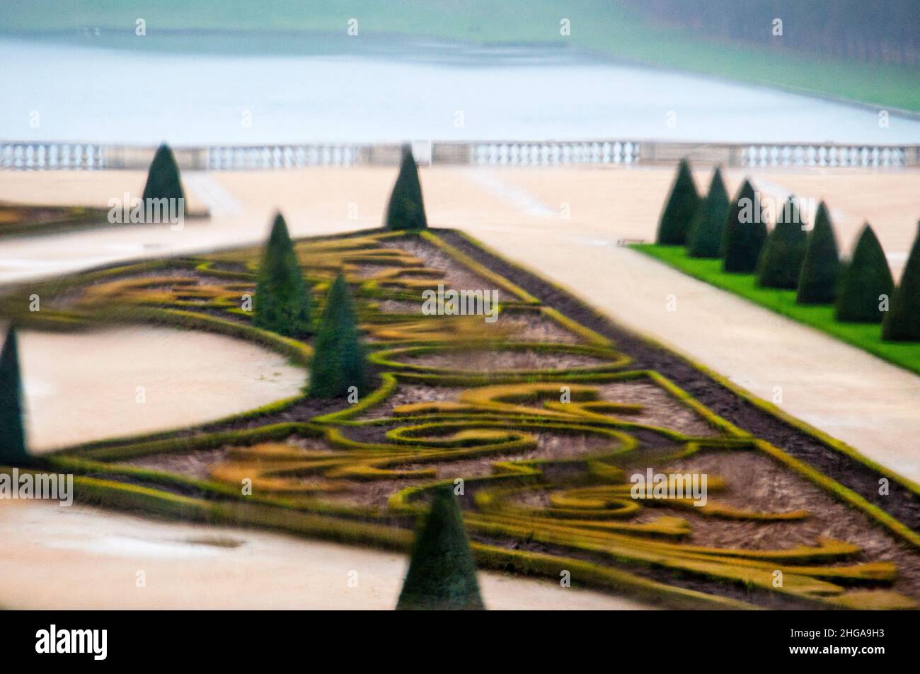 French formal style garden and lake designed by André Le Nôtre at ...