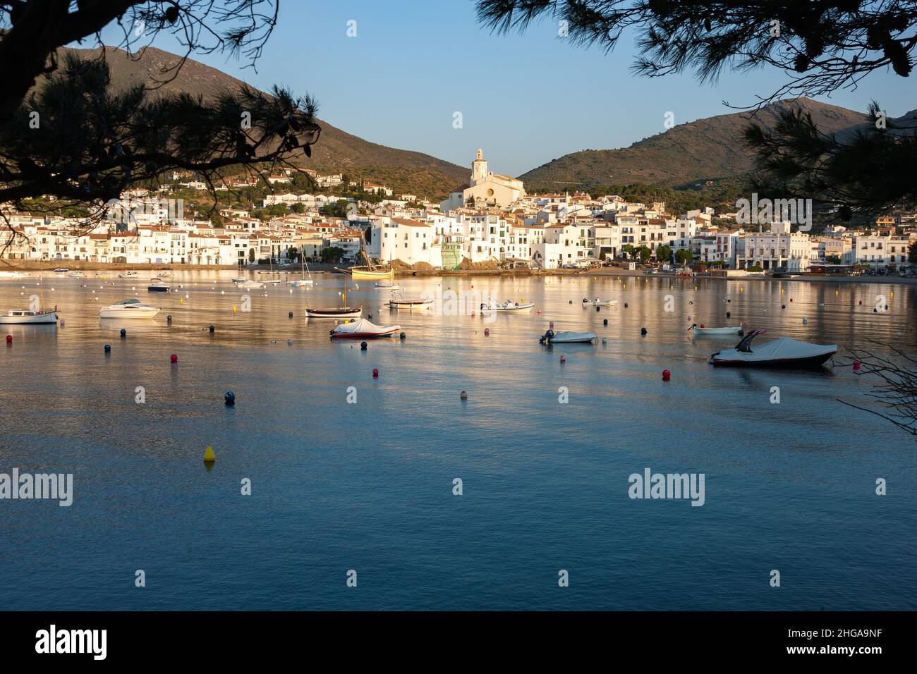 Costal village of Cadaques at sunrise Spain Stock Photo - Alamy