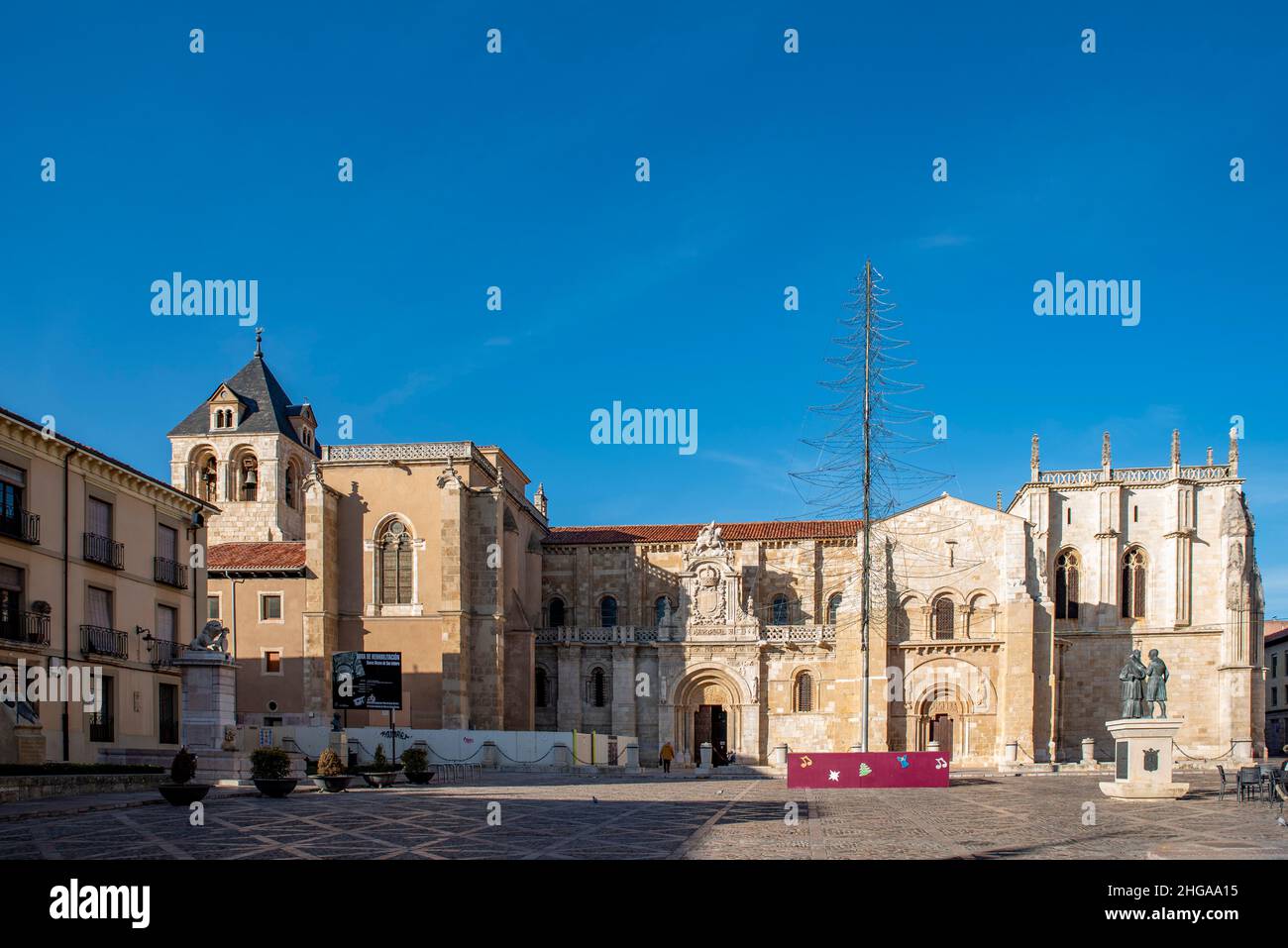Leon, Spain; December 2021: Romanesque Basilica of san isidoro and ...