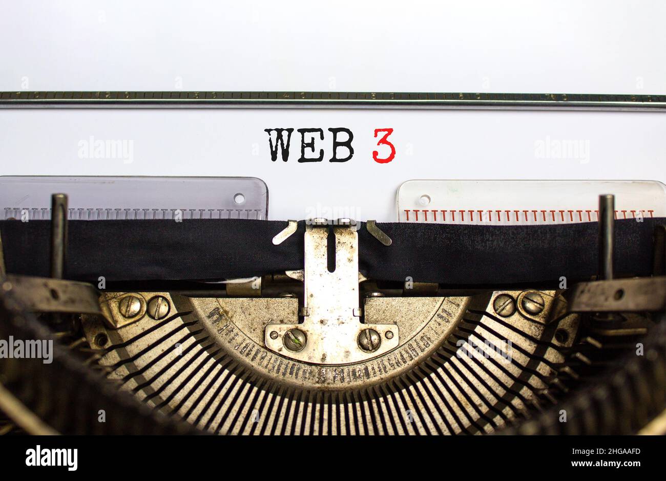 WEB 3 symbol. Concept words WEB 3 typed on retro typewriter. Beautiful ...
