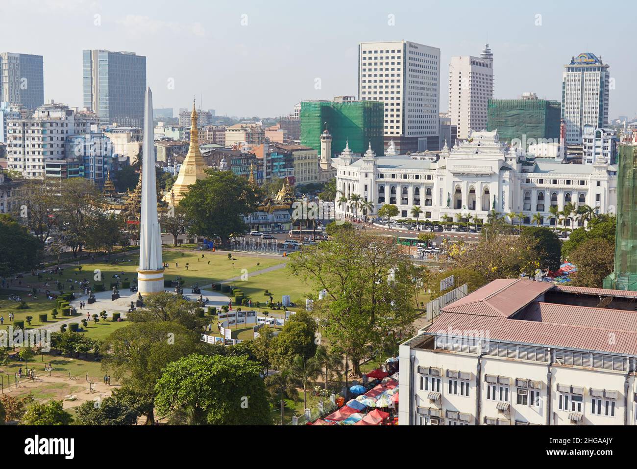 Overlooking Yangon, the capital of Myanmar Stock Photo - Alamy