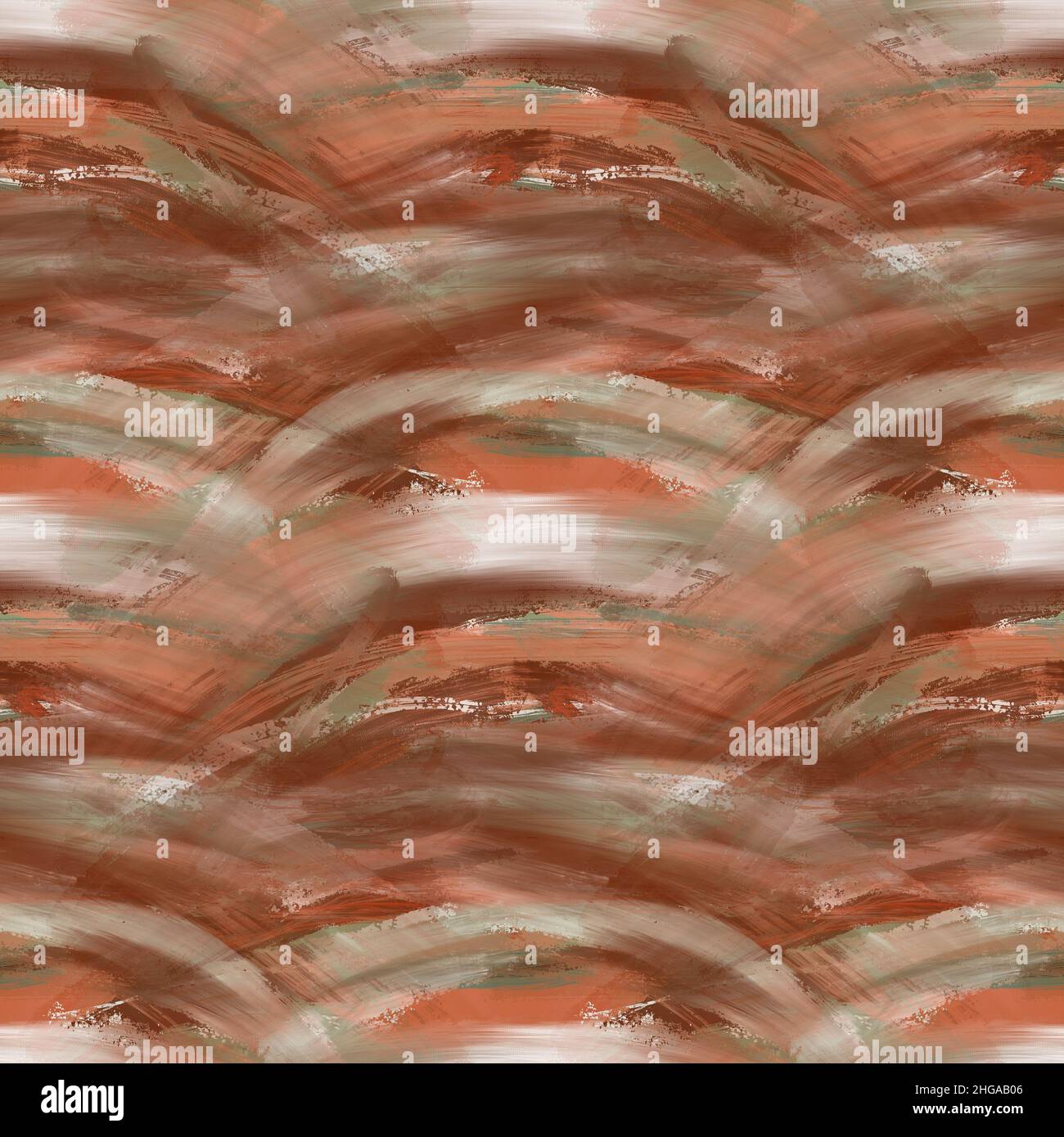 Western swirl seamless raster pattern. Bohemian desert orange irregular ...